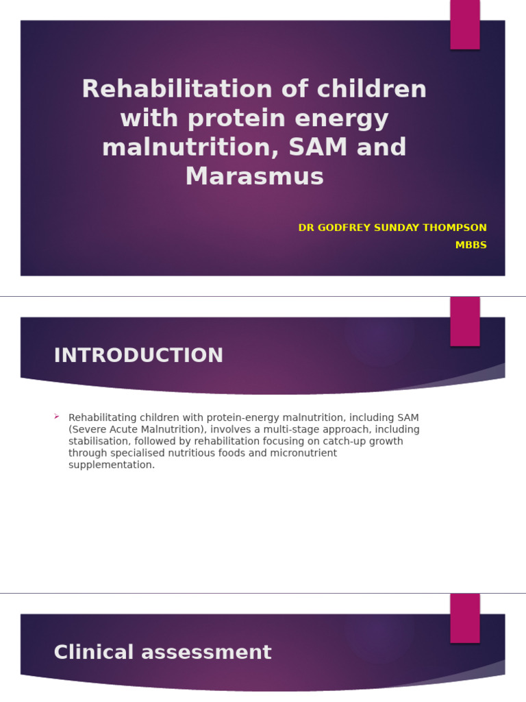 PEM SAM Marasmus_070553 | PDF | Malnutrition | Medical Specialties