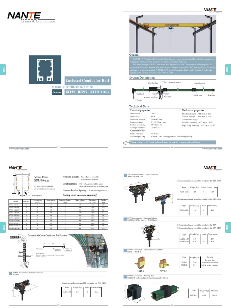 Enclosed Conductor Rail-Nante | PDF | Welding | Construction