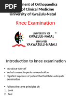 Comprehensive Knee Examination OSCE Guide | PDF | Knee ...