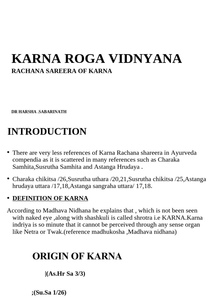 Karna Rachana Shareera | PDF | Vestibular System | Auditory System