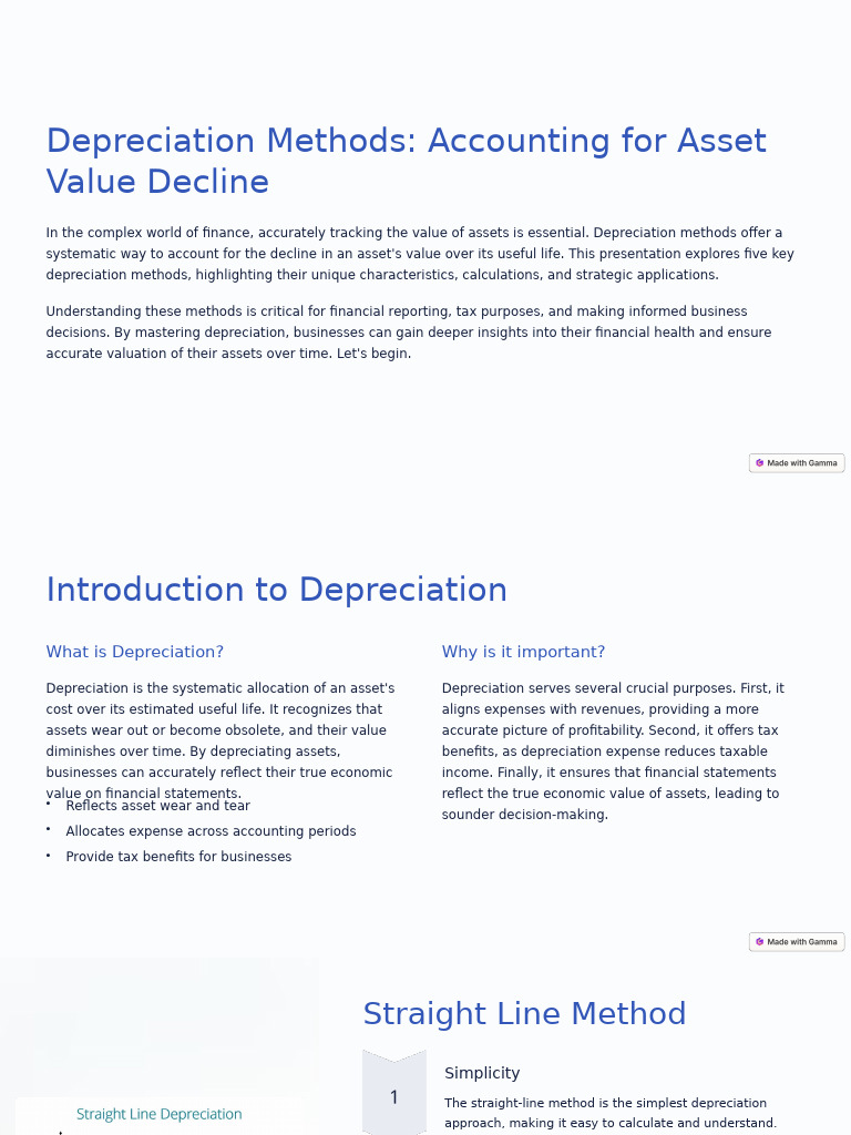 Depreciation Methods Accounting For Asset Value Decline | PDF | Depreciation | Expense