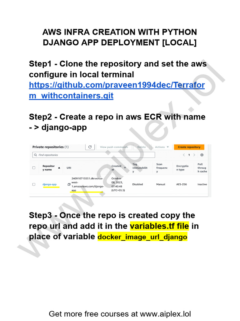 Aws Project Terraform Python Deployment On Aws Hands Pdf Operating System Technology