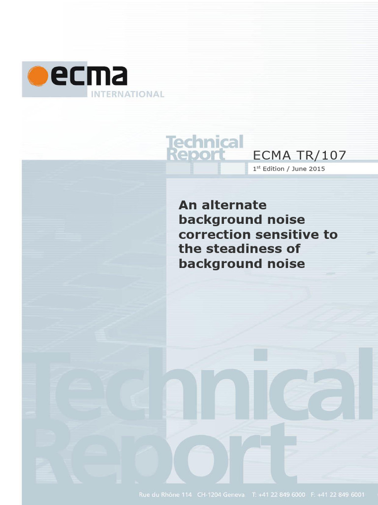 An Alternate To Background Noise Correction Sensitive To Steadiness of ...