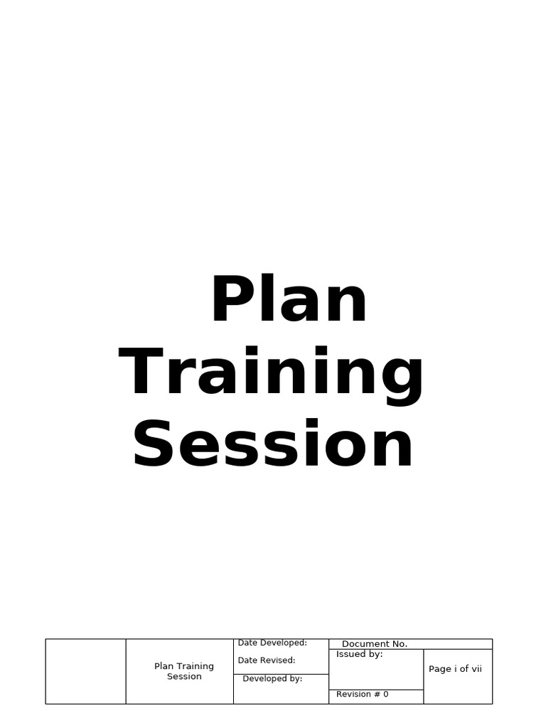 Plan Training Session | PDF | Learning | Learning Styles