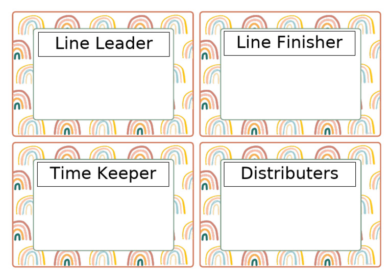 Classroom Jobs Cards Part 1 | PDF