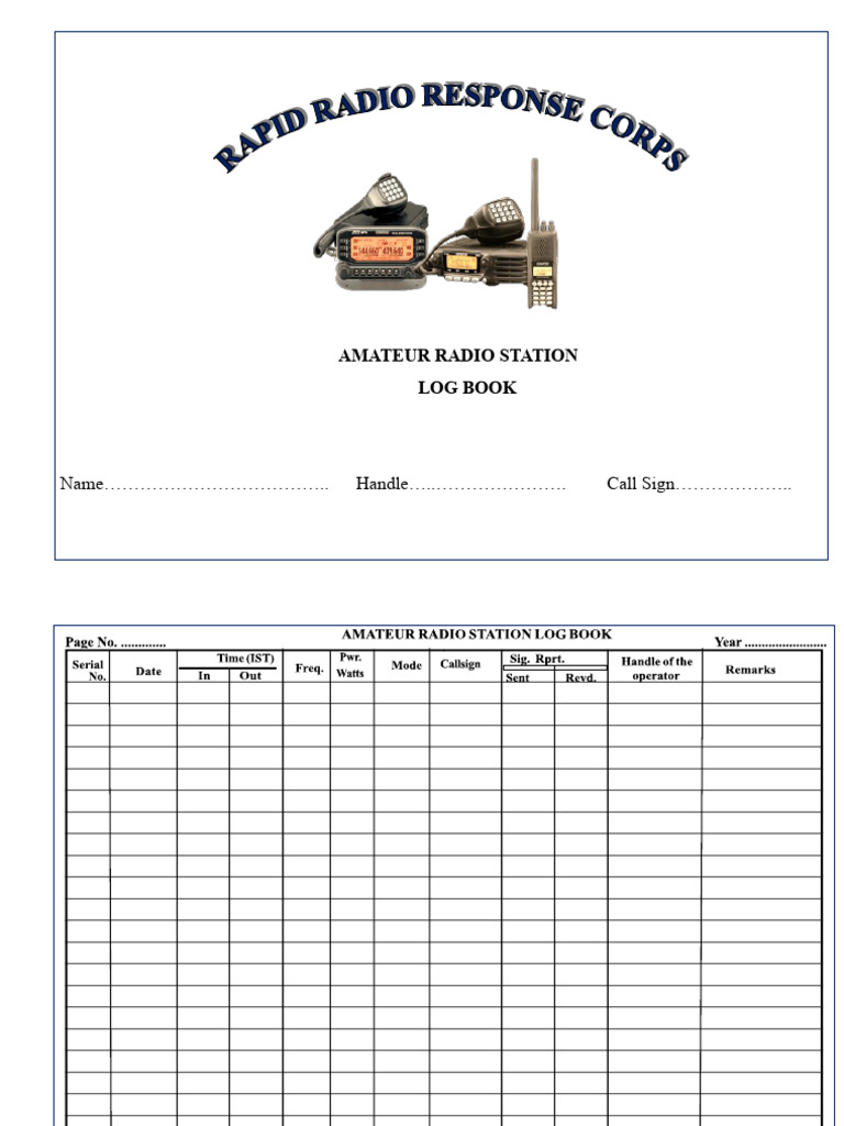 Amateur Radio Station Log Book | PDF