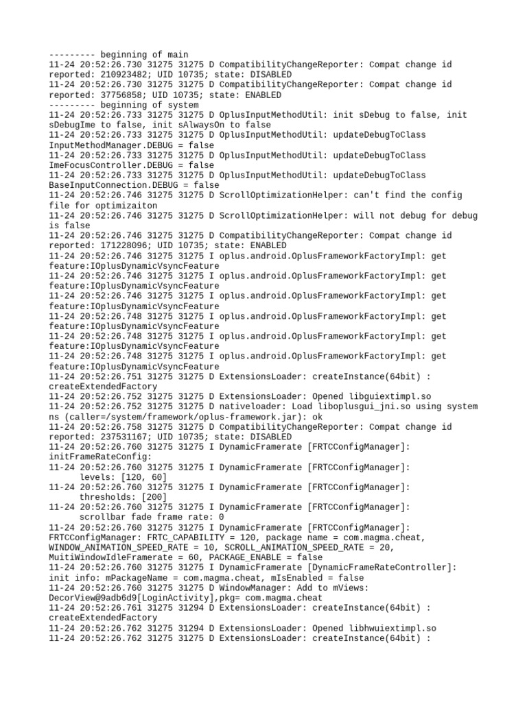 Com - Magma.cheat Logcat | PDF | Software Engineering | Software