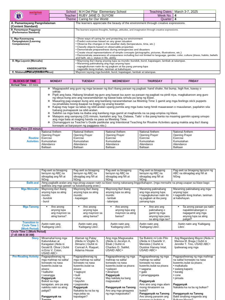 DLL - Q4-Week 4 Final | PDF
