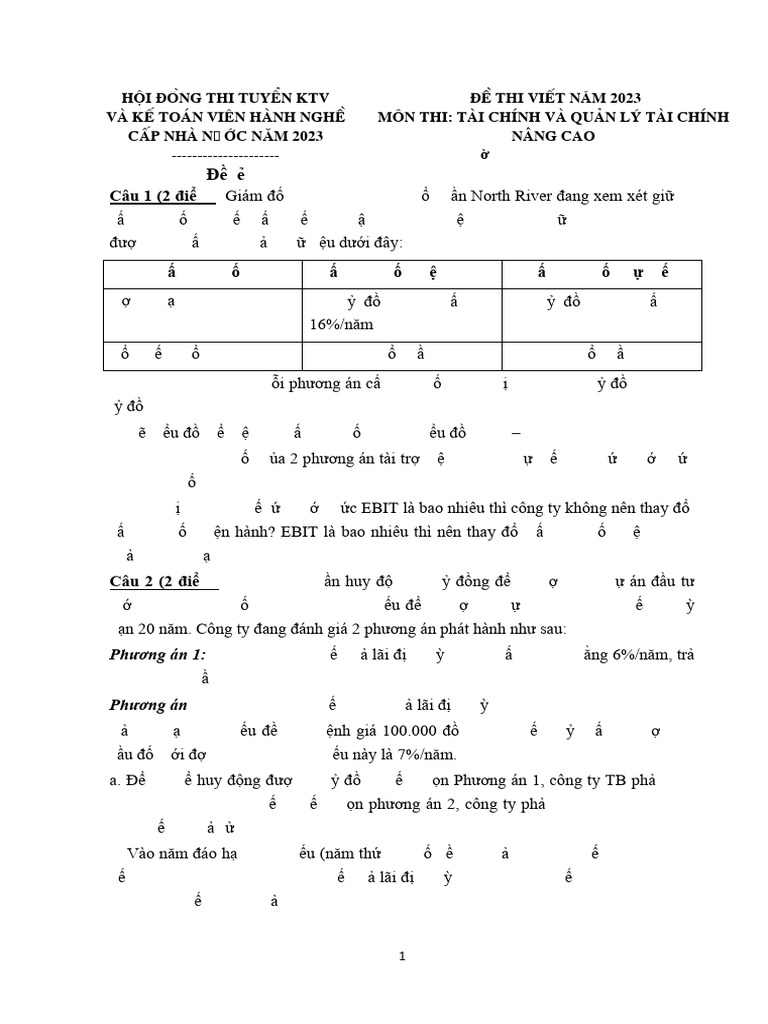De Thi TCDN Nam 2023 | PDF