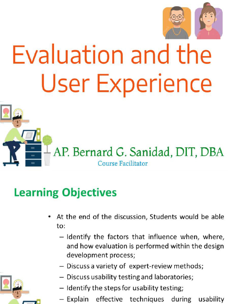 It 2622 - Week 11 - Evaluation and The User Experience | PDF