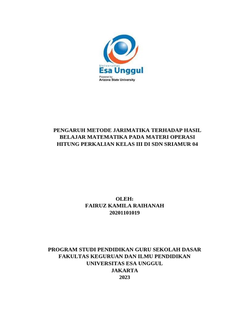 Contoh Draft Proposal Kuantitatif | PDF