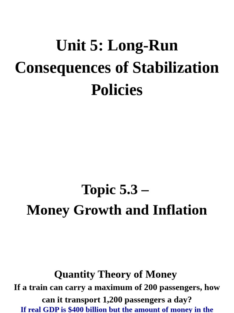 5.3 +Money+Growth+and+Inflation | PDF | Inflation | Monetary Policy