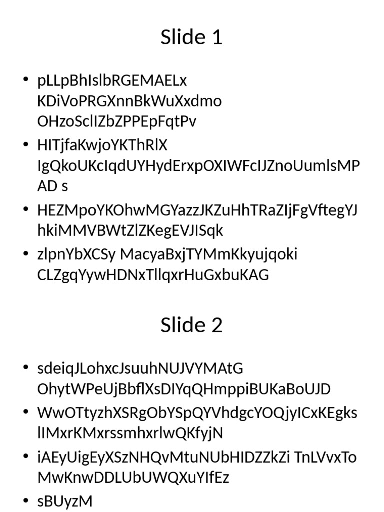 Random Presentation 2 | PDF