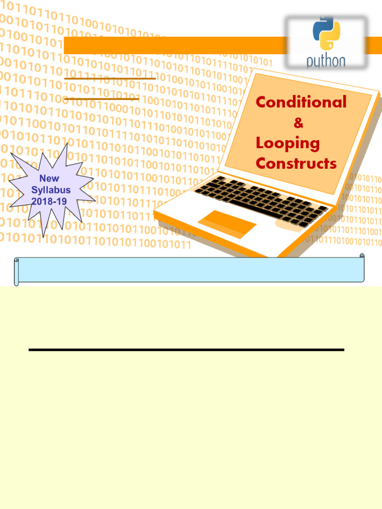 5conditional and Looping Constructs | PDF | Control Flow | Computer Programming