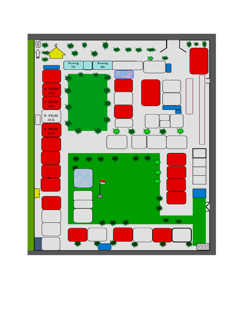 Denah SMP N I Grogol | PDF