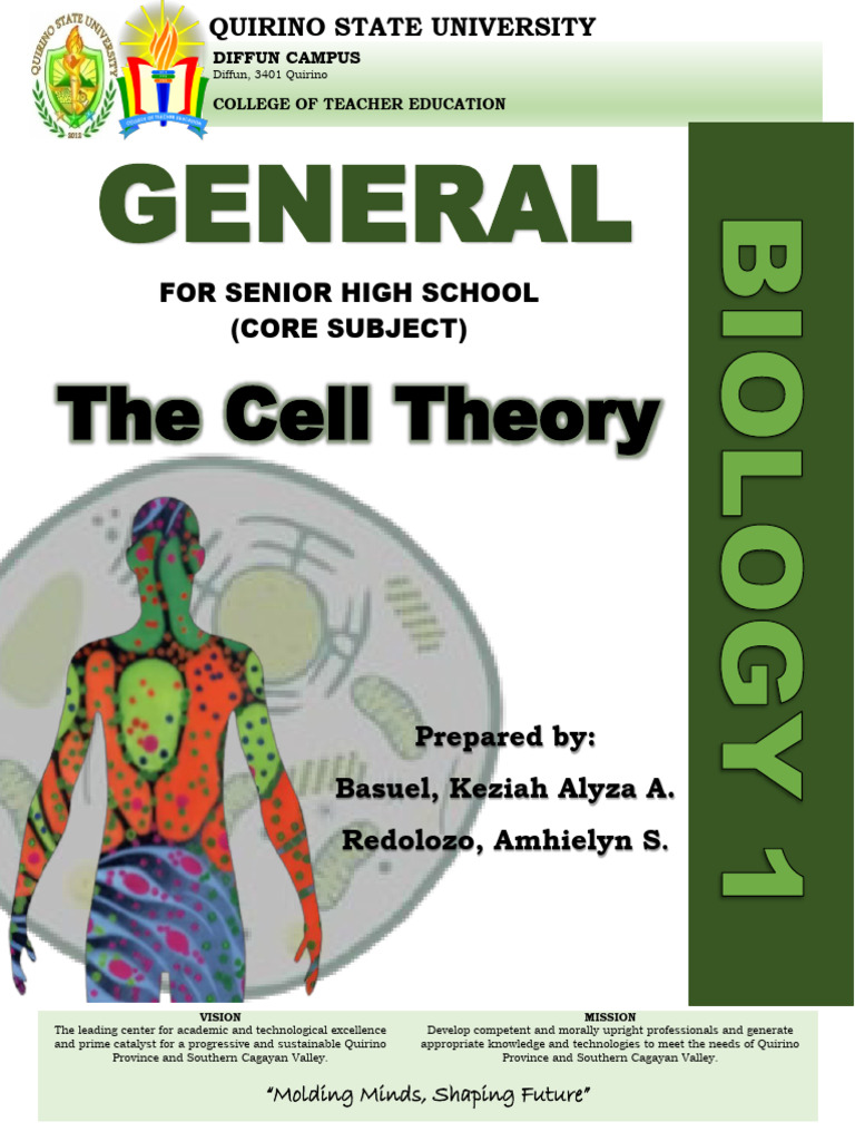 Basuel Redolozo Cell Theory Module | PDF | Life | Metabolism