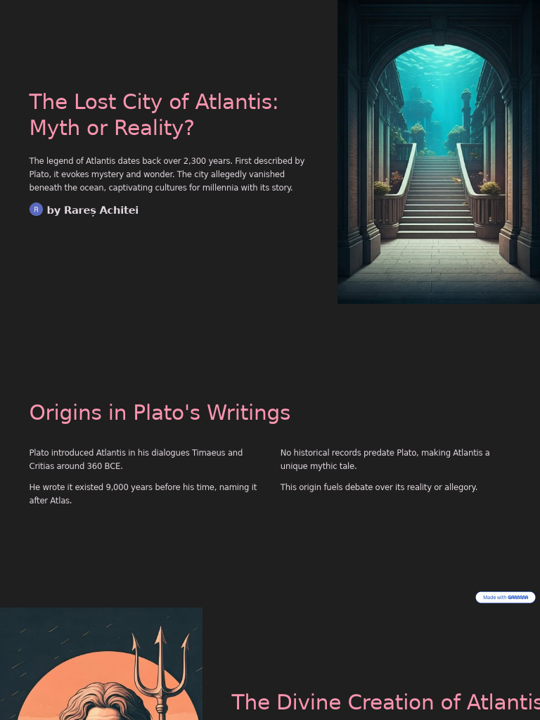 The Lost City of Atlantis Myth or Reality | PDF