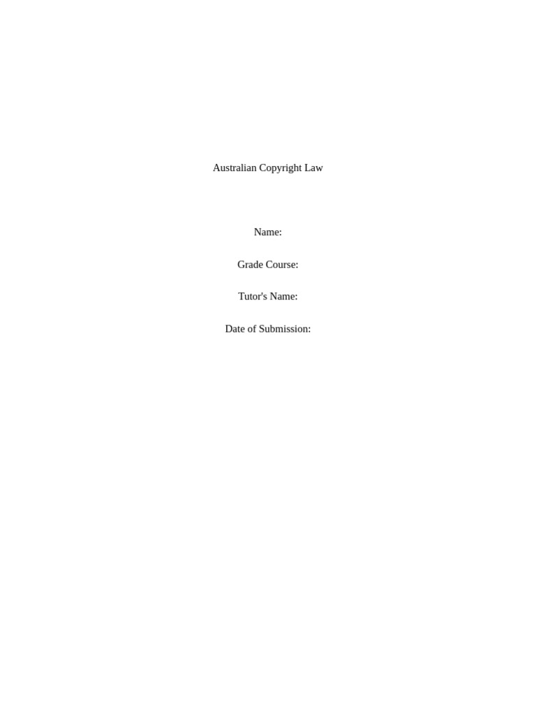 Australian Copyright Law | PDF | Copyright | Cloud Computing