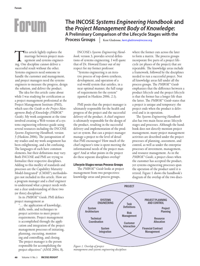INSIGHT - 2015 - Gladstone - The INCOSE Systems Engineering Handbook ...