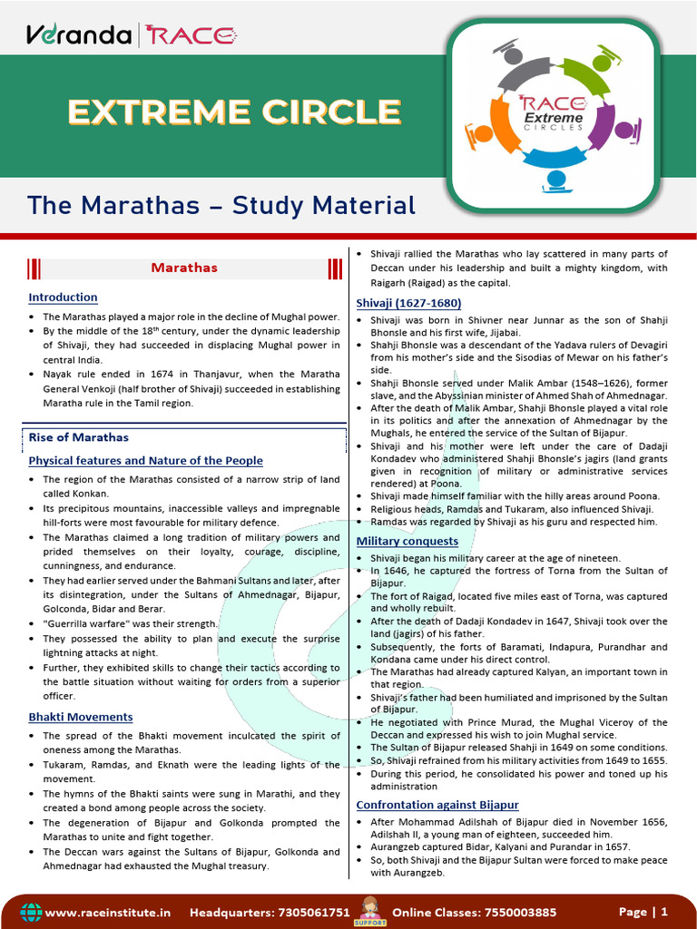 The Marathas: Rise and Leadership | PDF