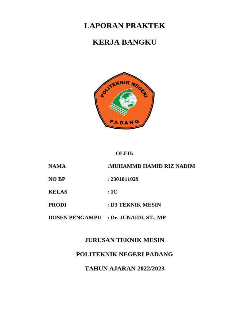 Laporan Kerja Bangku HAMID 2 SMT 2 | PDF