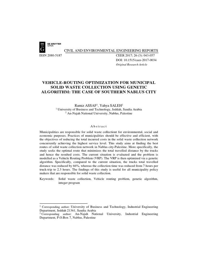 Vehicle Routing Optimization For Mu | PDF