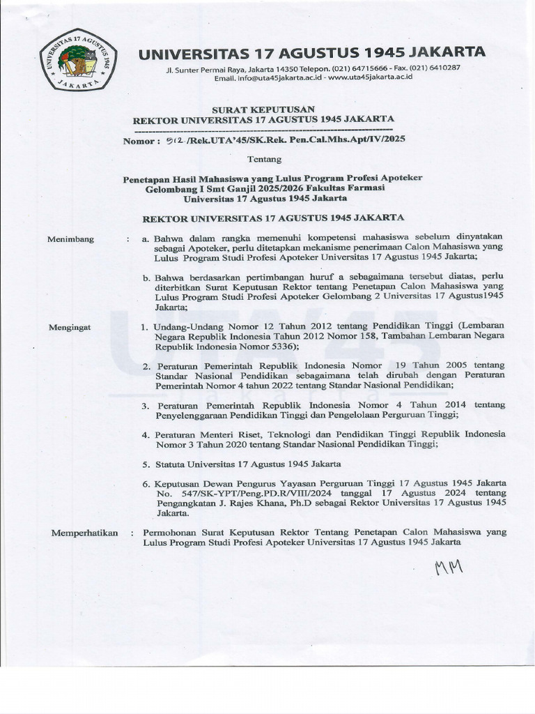 SK Calon Apt Ganjil 20252026 | PDF