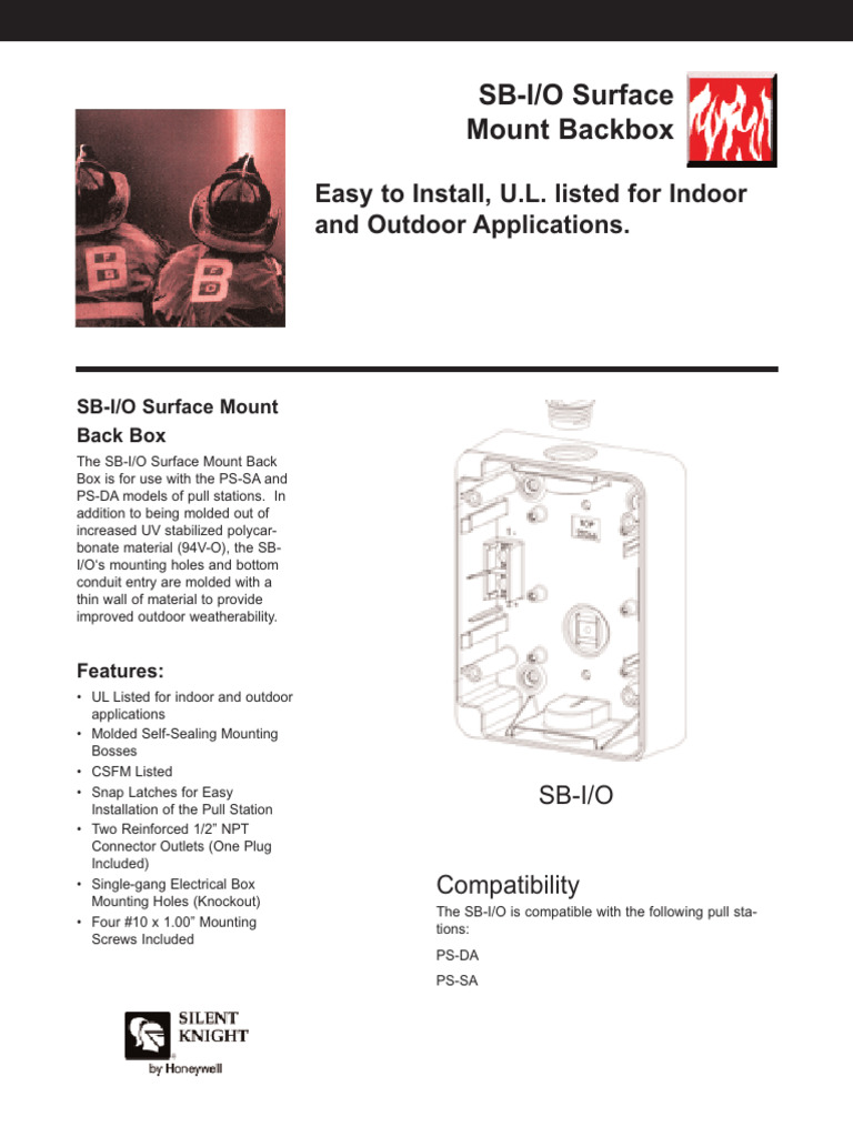 SB-I/O Surface Mount Back Box Overview | PDF