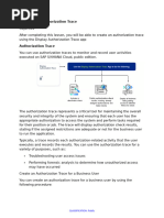 SAP Security Authorization - Trace & Checks | PDF | User (Computing ...