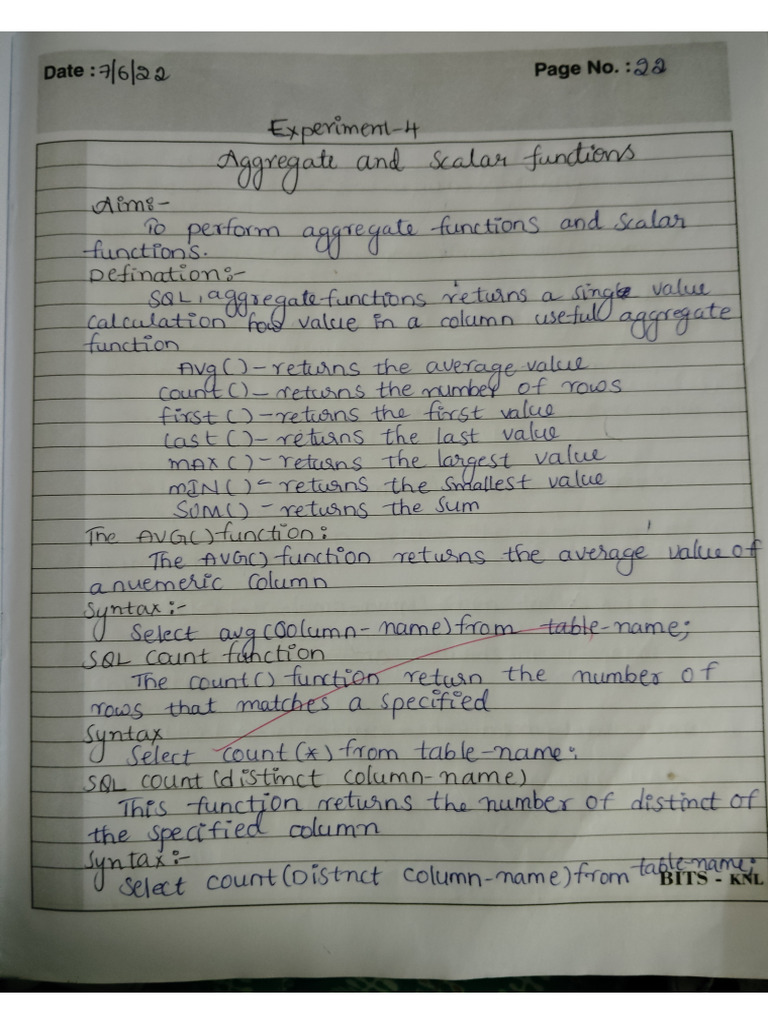 DBMS Experiment-4 | PDF