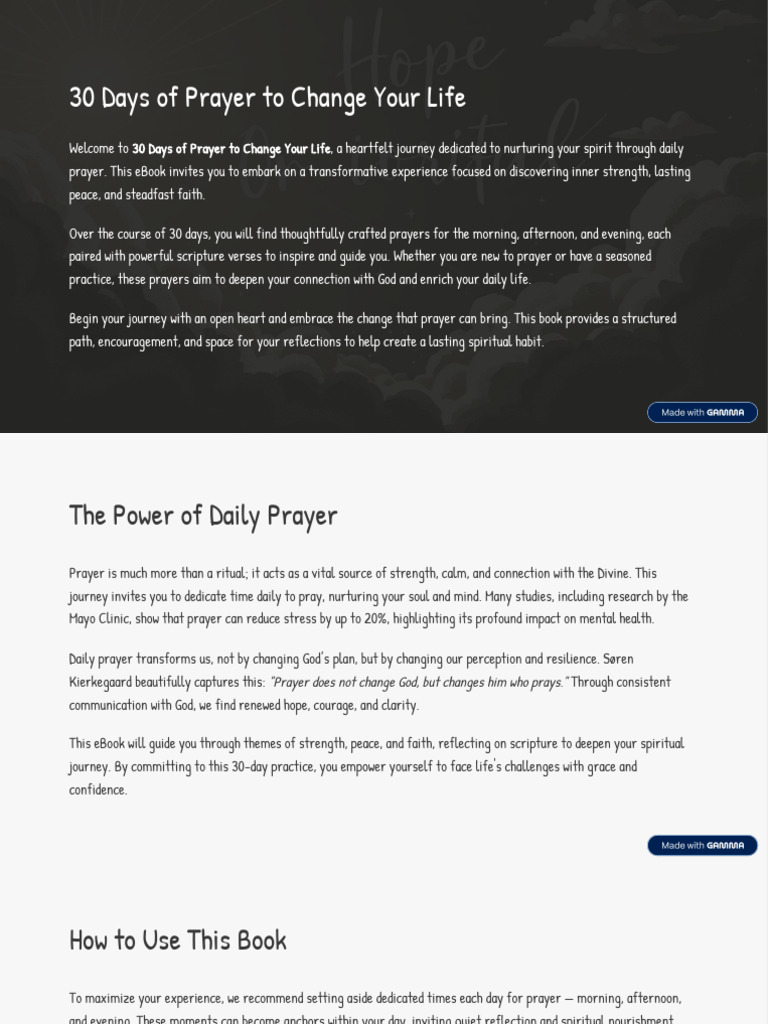 30 Days of Transformative Prayer | PDF | Prayer | Faith