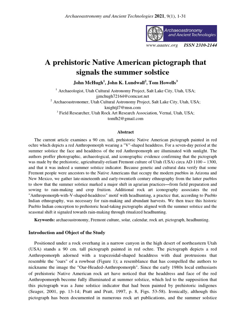 A Prehistoric Native American Pictograph | PDF | Ancestral Puebloans