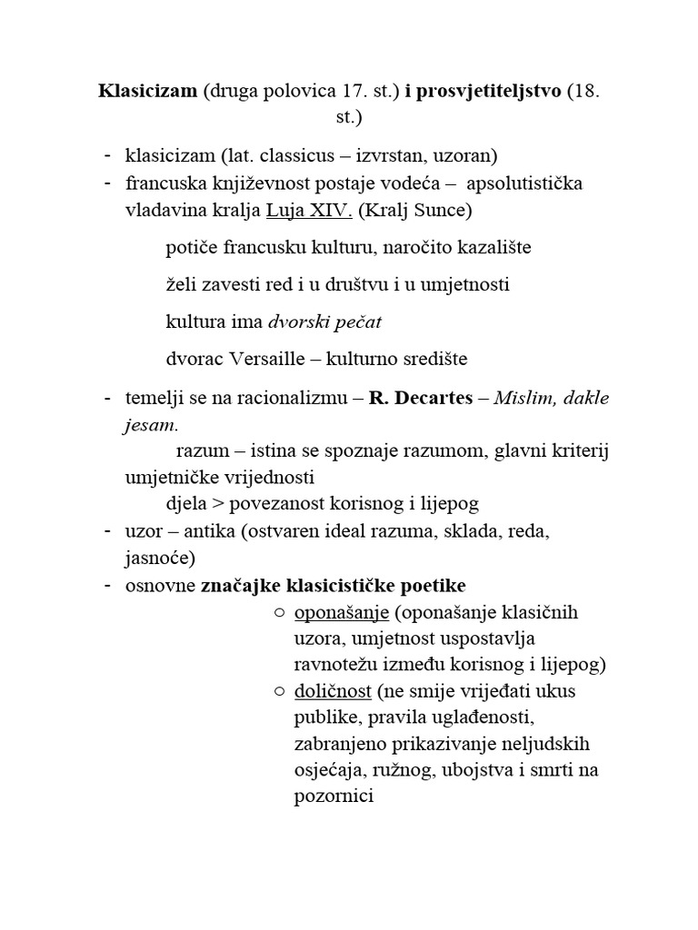 Klasicizam | PDF