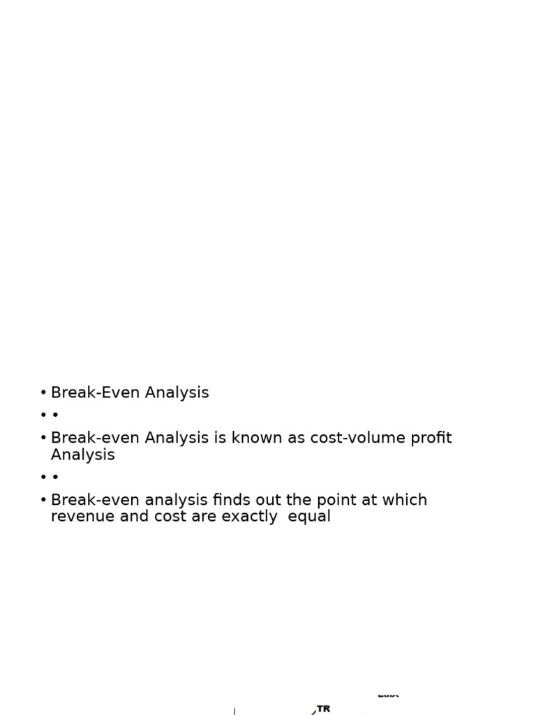 Break Even Point Sample | PDF