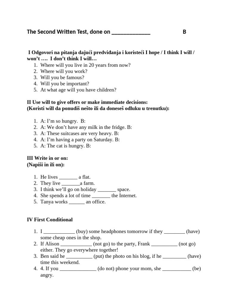 The Second Written Test 2 2024 | PDF