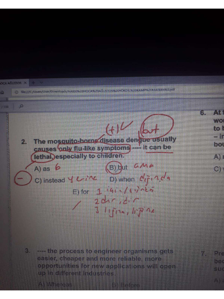 Test 1 Ve Test 2 8 e Kadar | PDF