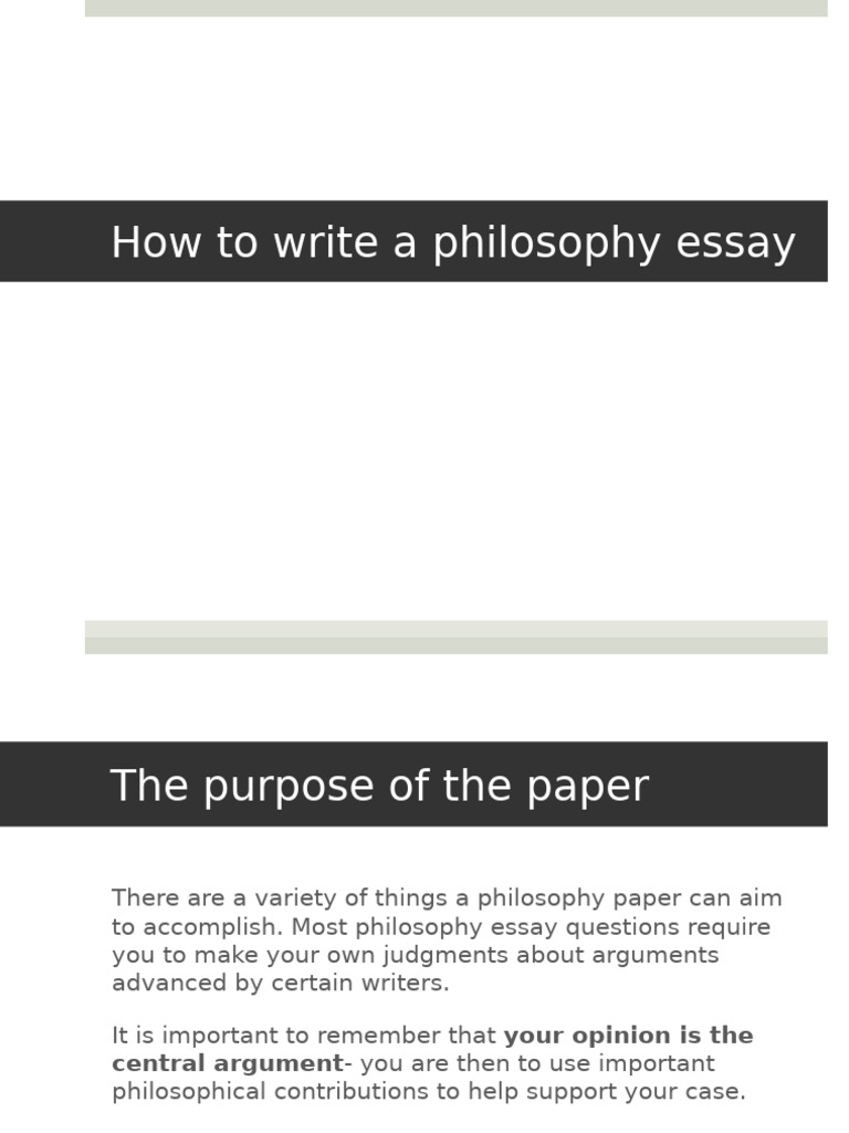 Writing a Philosophy Essay Guide | PDF | Essays | Argument