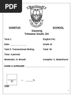 WorksheetCloud Grade 8 English Transactional Writing Ws1 | PDF | Foreign Language Studies