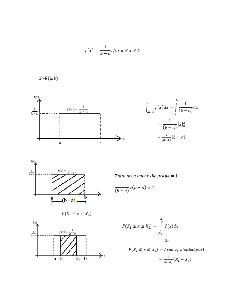 The Rectangular or Unifrom Distribution | PDF | Variance | Probability ...