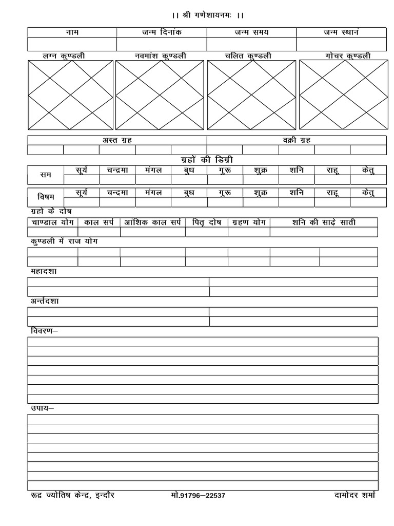 Kundli Chart | PDF