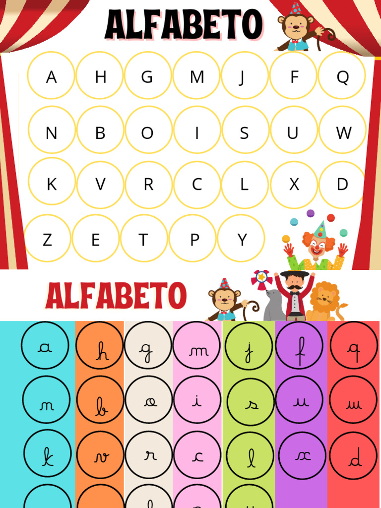 Lista del Alfabeto en Mayúsculas y Minúsculas | PDF