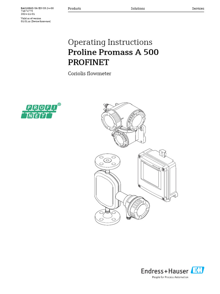 Proline Promass A 500 PROFINET Manual | PDF | Safety | Instrumentation