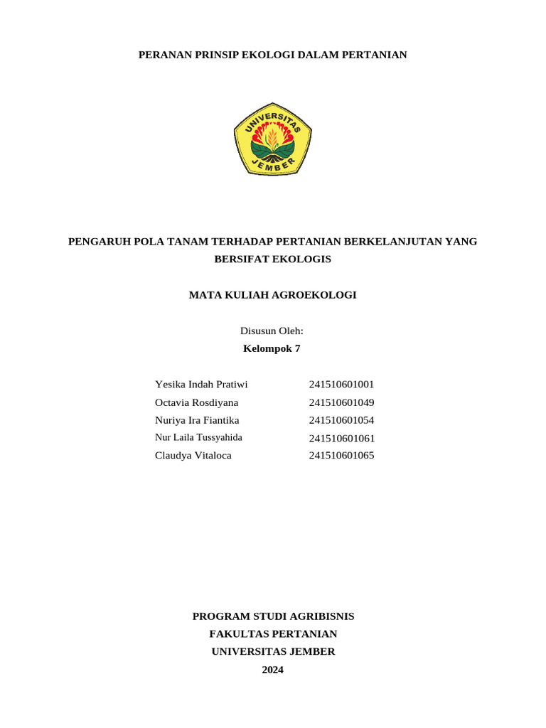 Pola Tanam Polikultur untuk Pertanian Berkelanjutan | PDF