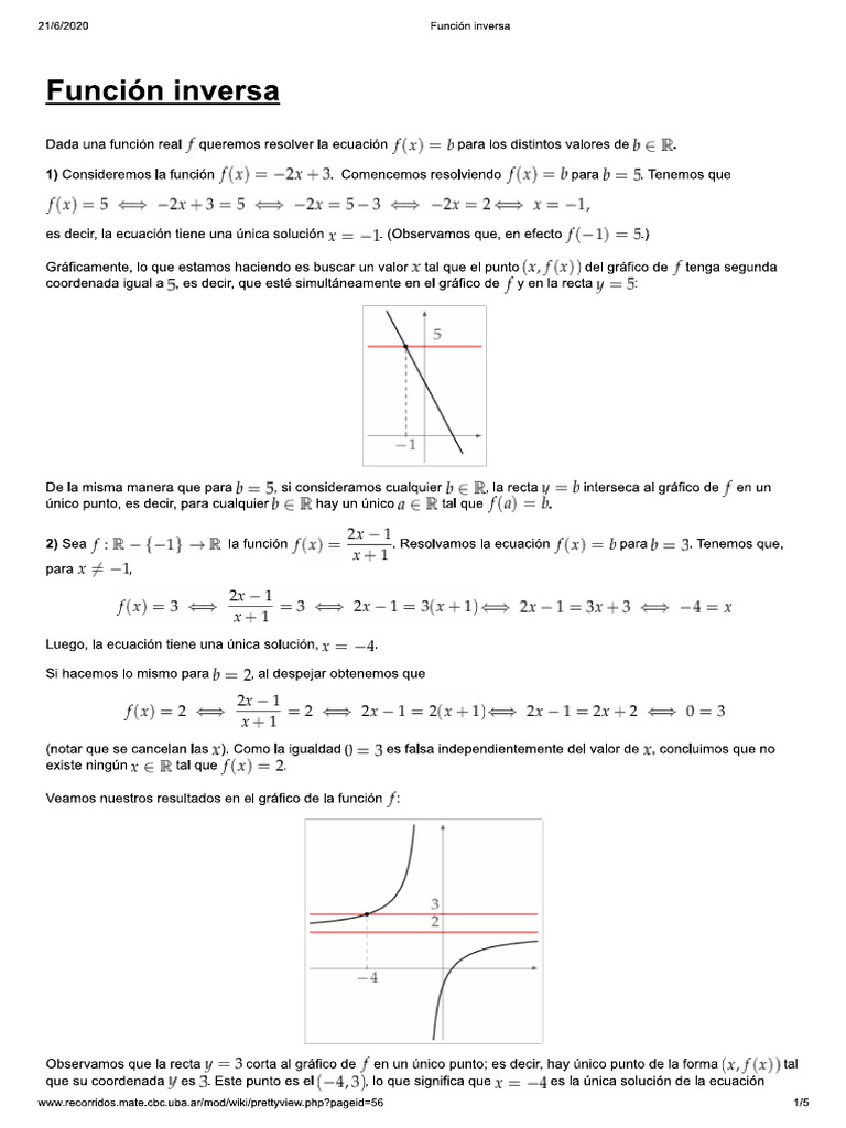 3 Funcion Inversa | PDF