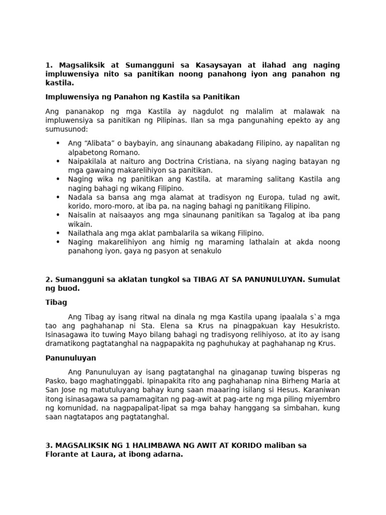 Filipino Activity 3 | PDF