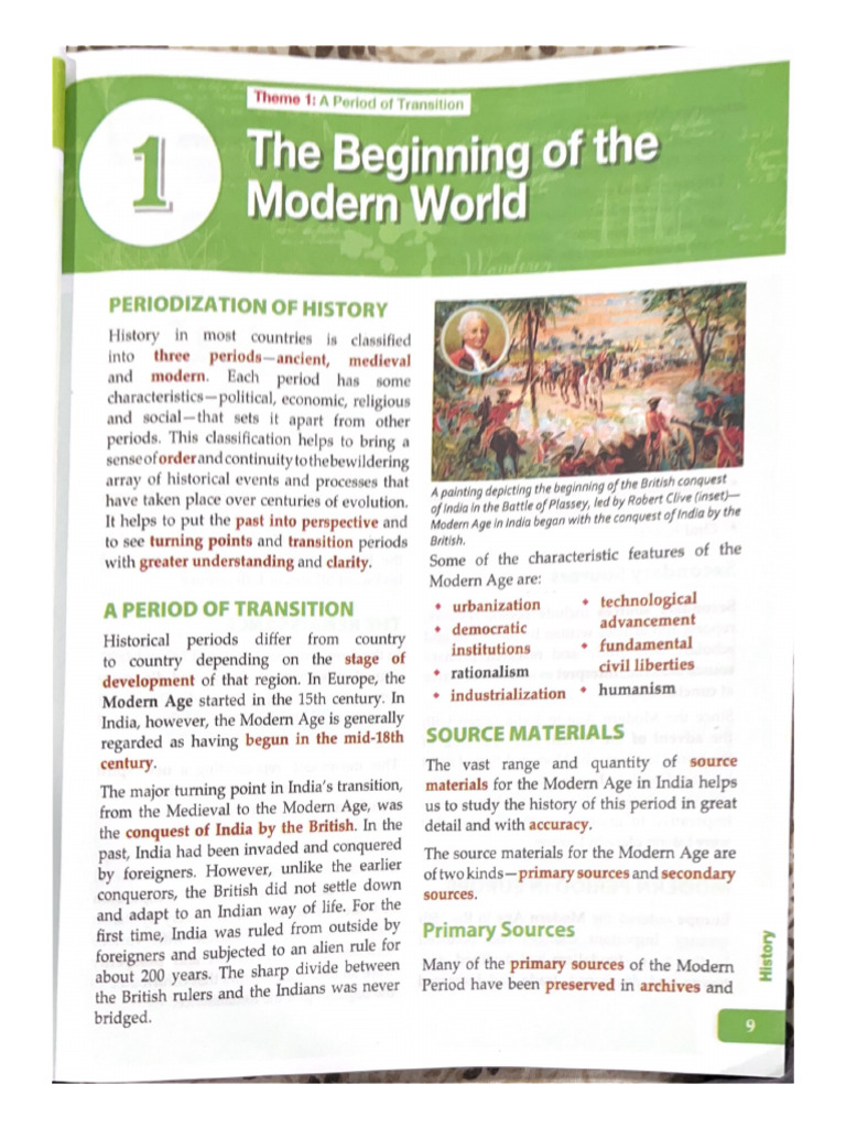 Theme 1 A Period of Transition | PDF