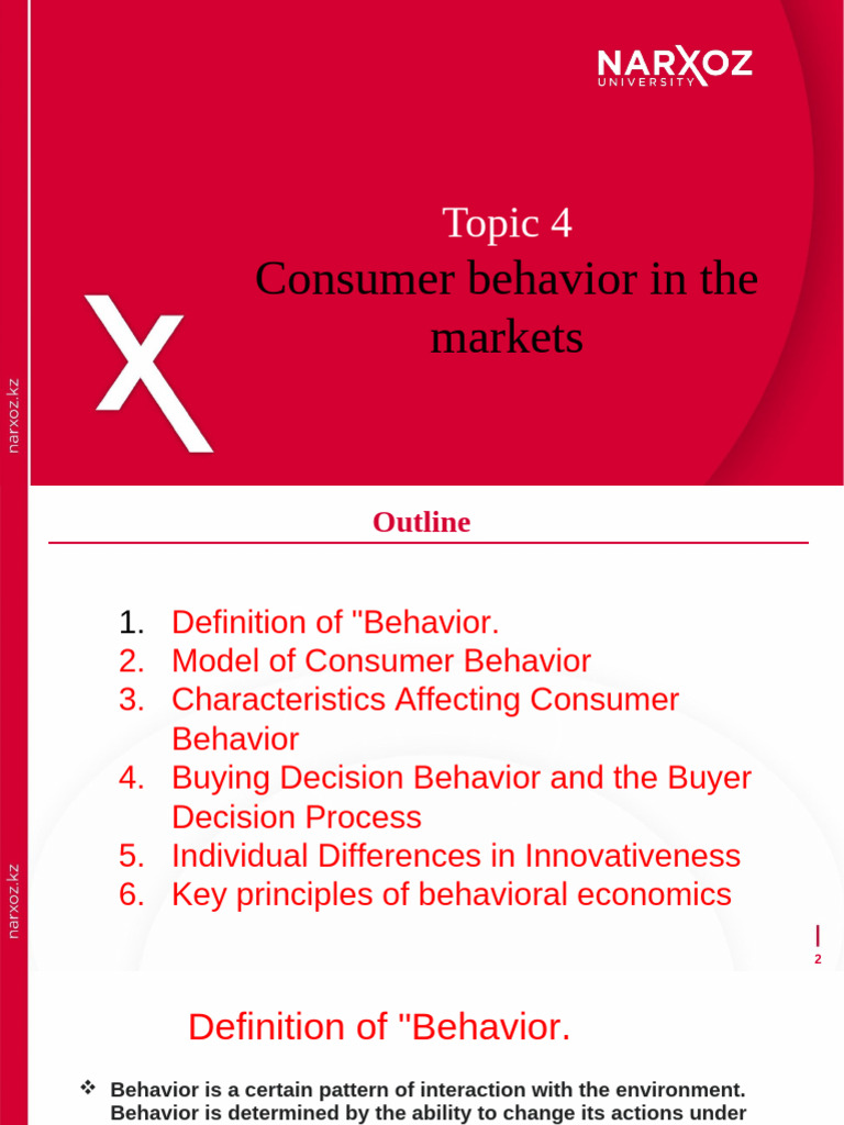 Theme 4 - Consumer Behavior in The Markets1-2025 | PDF | Behavior ...