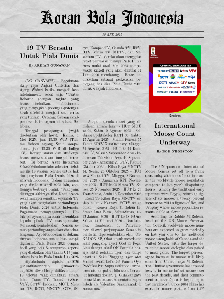 Newspaper | PDF | Television Network