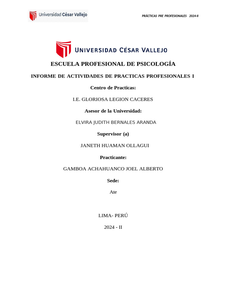(Informe Final de PP1) Joel Gamboa | PDF | Sicología | Las emociones