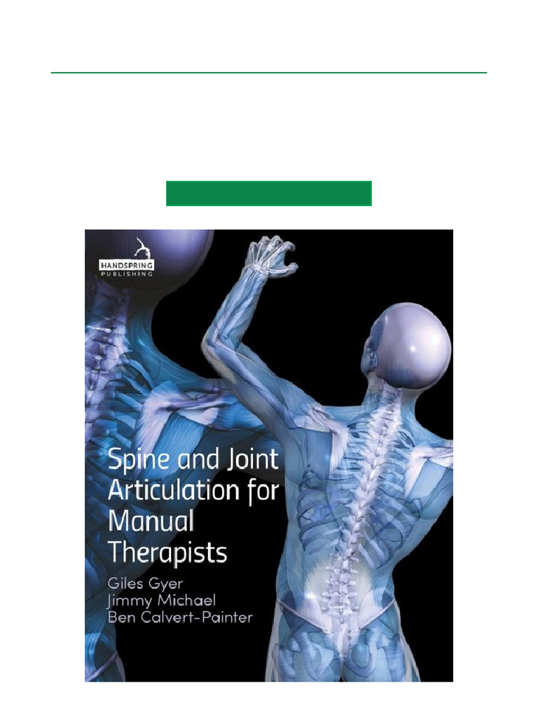 Spine Articulation for Manual Therapists | PDF | Somatosensory System ...